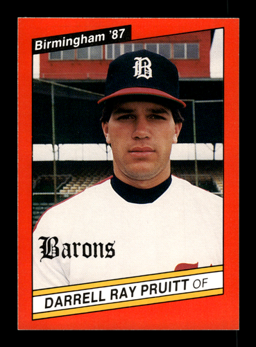 1987 Best # 21 Darrell Pruitt Card (ML) Birmingham Barons Chicago White ...
