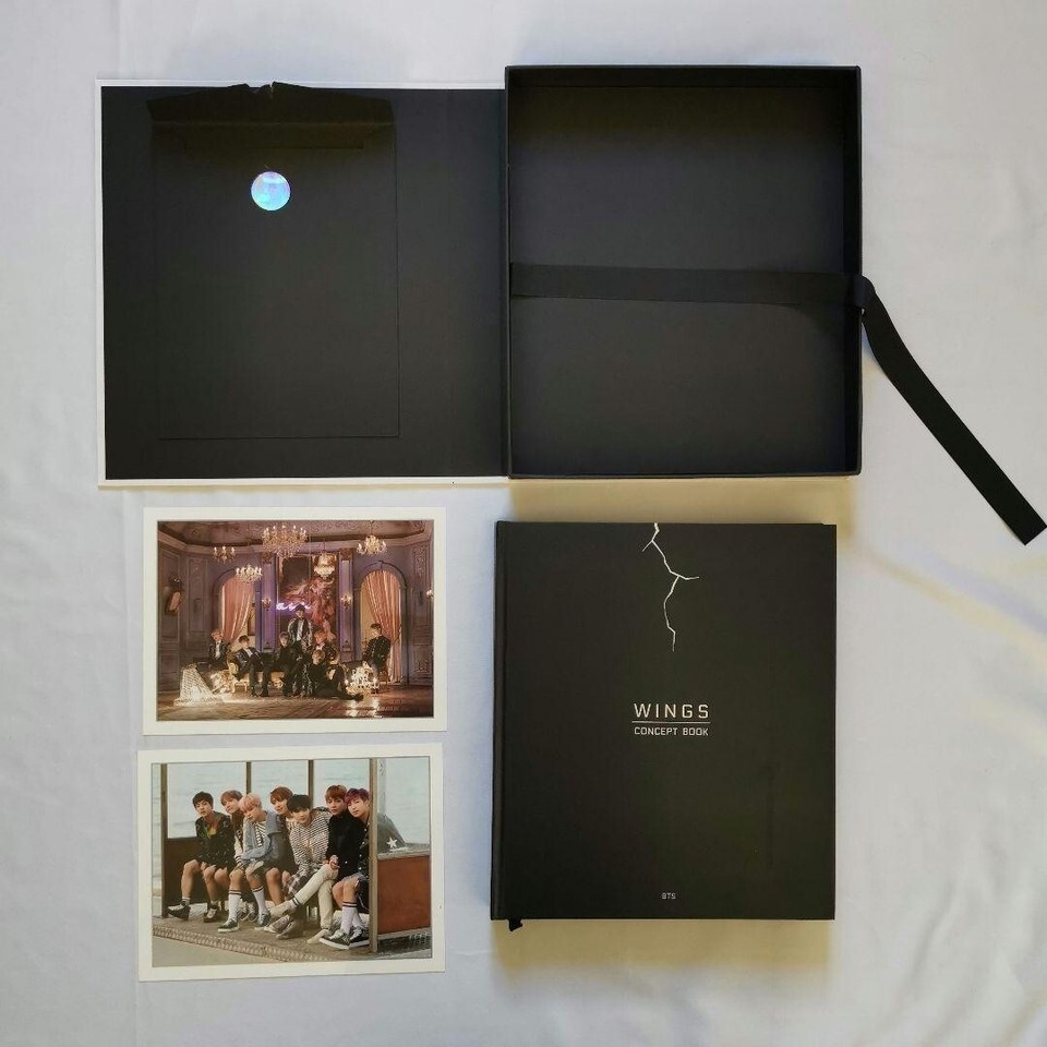 BTS WINGS CONCEPT BOOK Official Photo Book Photo Card Out Box KPop ...