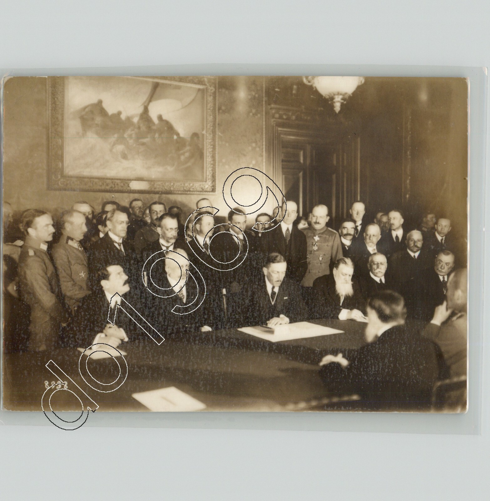 Treaty Signing Bucharest Conference POLITICAL LEADERS WW1 Laminated ...