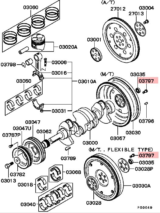 FLYWHEEL BOLT MITSUBISHI L200 K24T 2.5TD | eBay