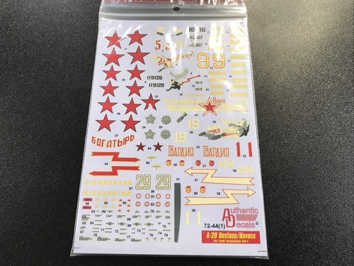 1/72 Authentic Decals #72-44 A-20 Bostons/Havocs Decals KH | eBay