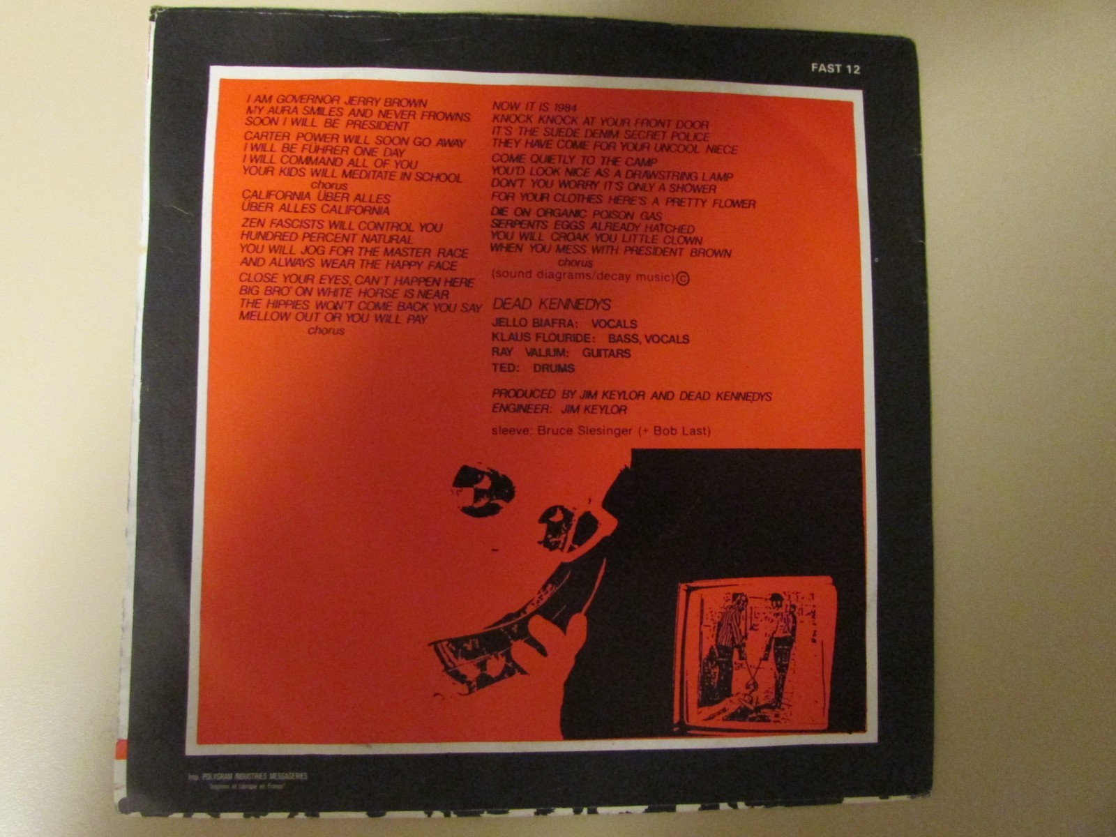 Dead Kennedys California Uber Alles 198? Fast Prod UK Import 7" Repress ...