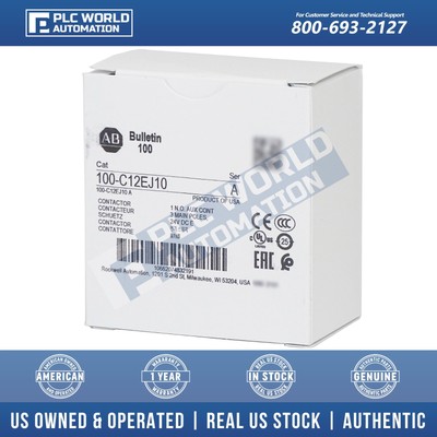 100-C12EJ10 Allen Bradley IEC Contactor, New, FREE UPS 2 Day Dlvry & 2 ...