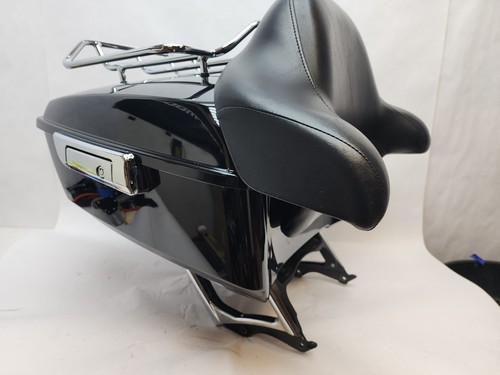 Genuine Harley 95-23 Touring Tour Pack Backrest With Rack Vivid Black ...