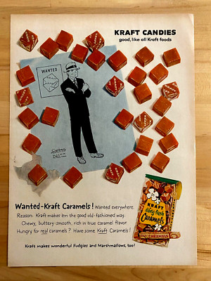 1959 Vintage Print Ad Kraft Caramels 12"x14" | eBay