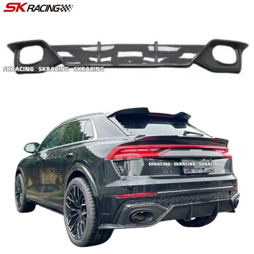 Dry Carbon Fiber Fits Audi RSQ8 2020-2024 Rear Bumper Diffuser Lip Body ...