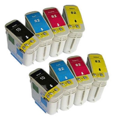 8 Cartridges for HP DesignJet 500ps 800ps 815 / 10 + 82 C4844AE C4911A ...