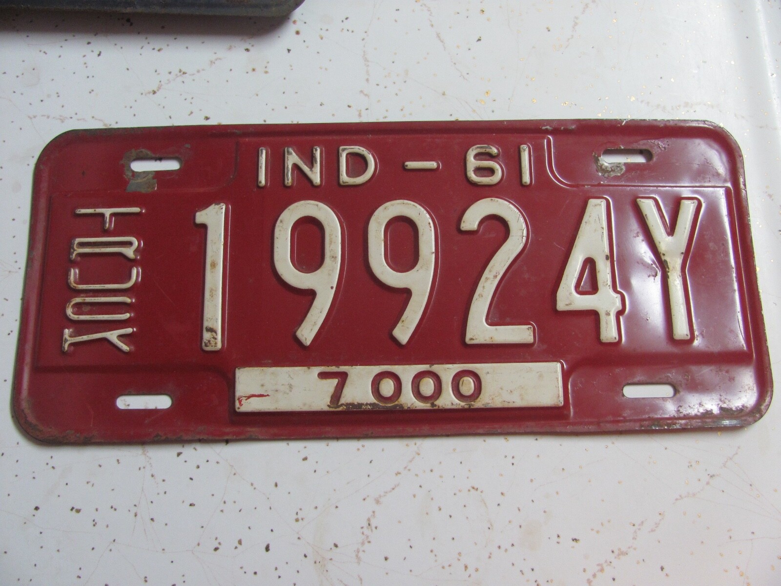 1961 INDIANA LICENSE PLATE FREE SHIPPING TRUCK 19924Y | eBay