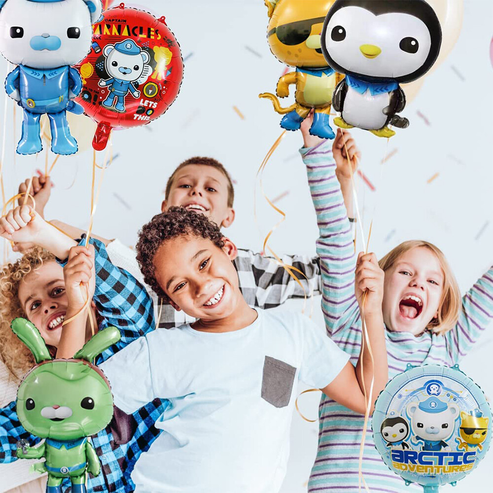 8PCS The Octonauts-Themed Birthday Foil Inflatable Balloon Decorations ...