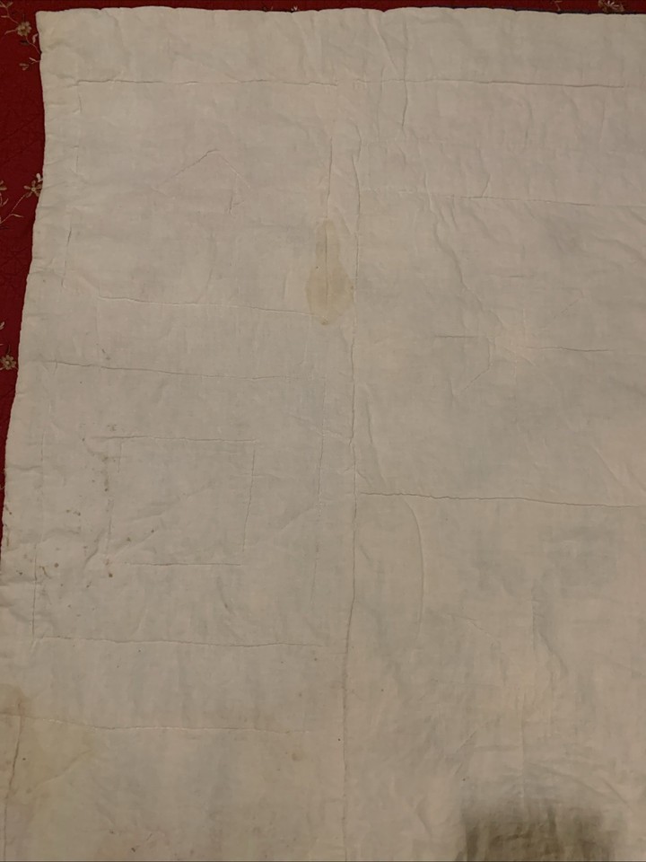 2 Vintage Cutter Quilts Hand & Machine Stitched Soiled Stained & Torn ...