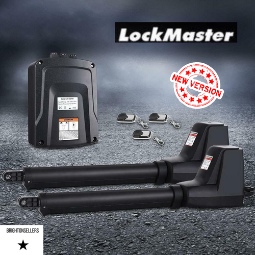 LockMaster Automatic Electric Gate Opener Double Swing Remote Control ...