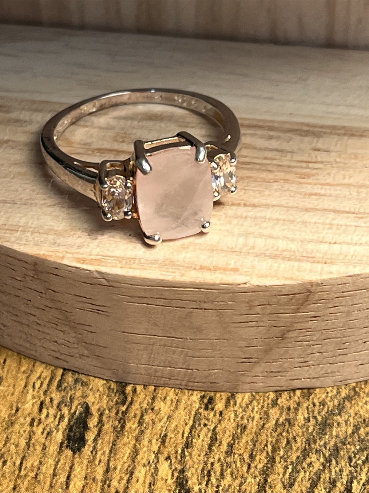 Vtg RJ Graziano For Avon Sterling Silver 925 Rose Quartz CZ Ring Size 9 ...