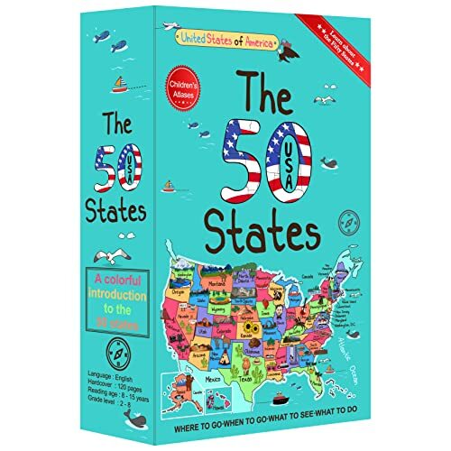 50 States Book Safe Storage Box with Real Pages Combination Lock Box ...