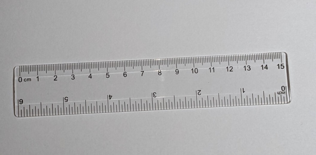 6 Inch Ruler Small Clear Plastic INCHES & CENTIMETERS measuring 6 ...