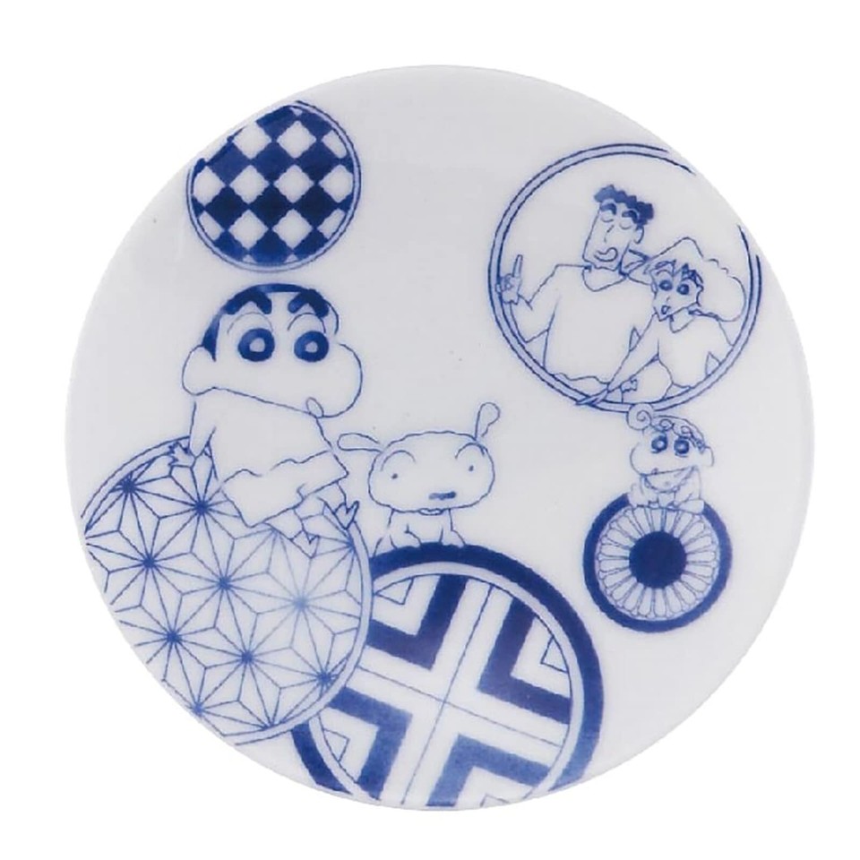 Yamakasyoten "Crayon Shin-chan" Dish Plate Small Plate 9cm Round Crest ...