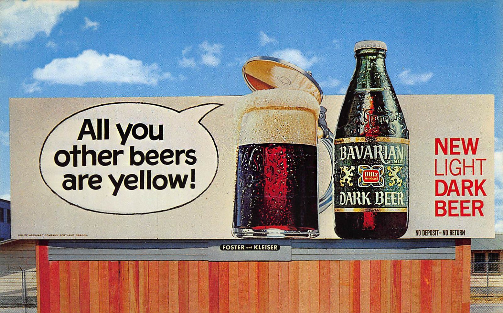 Portland OR Bavarian Dark Beer "All you other beers are yellow ...