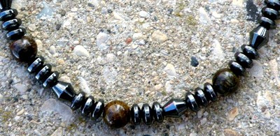 Magnetic Hematite Power Anklet Bracelet Necklace 8mm Bronzite 1 Row | eBay