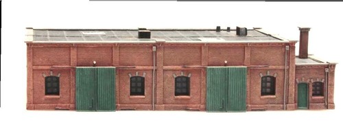 "HO Scale" Building Background Flat / Front 2D "Brick Warehouse 04 ...