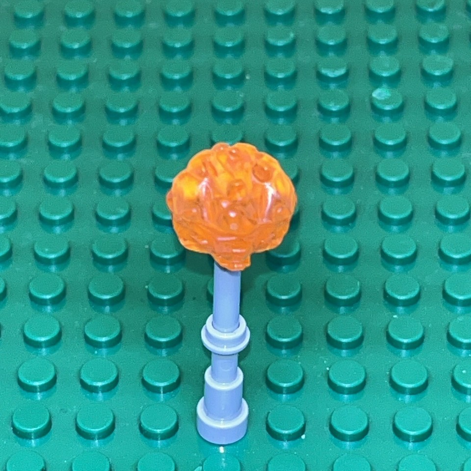 LEGO Flaming Pumpkin Head Translucent Flames Fire Hair Carved Scary ...