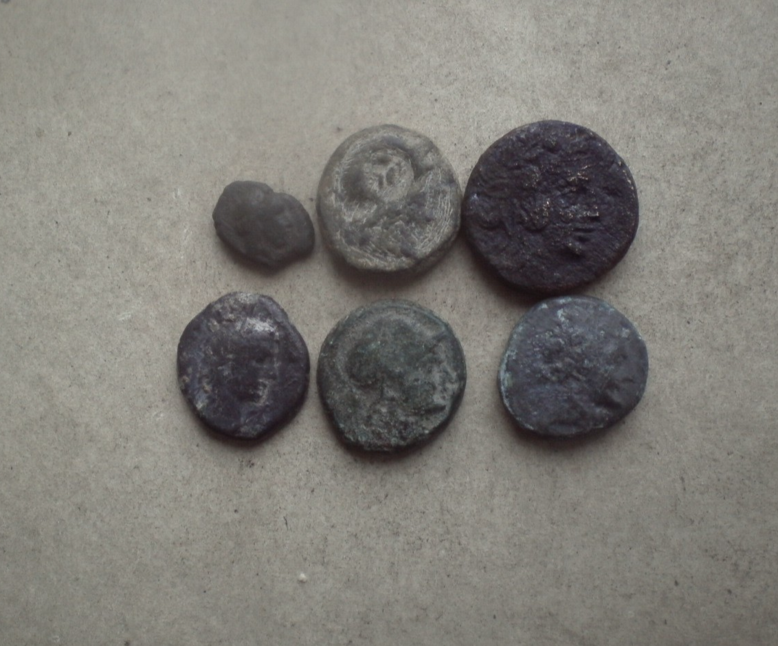 Lot of 6 Ancient Greek 450 BC-100 AD Bronze Coins | eBay