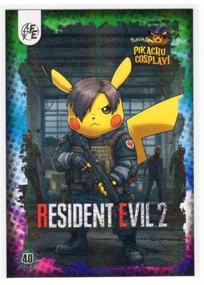 POKEMON PIKACHU COSPLAY - RESIDENT EVIL 2 #40 * GALAXY HOLO | eBay