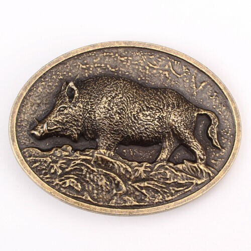 Hog Pig Belt Buckle Western Cowboy Native American Motorcyclist (HOG-01 ...