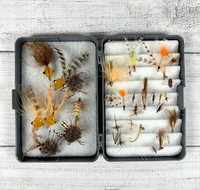 Lot of 33 Fly Fishing Flies Lures in a Scientific Anglers System Box | eBay