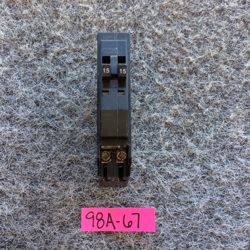 Square D QOT1515 QO1515 1 Pole 15 Amp Tandem Dual Circuit Breaker With ...