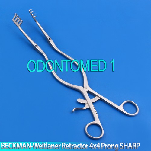 BECKMAN-Weitlaner Retractor 12.5" 4x4 Prong SHARP Hinged Blade | eBay