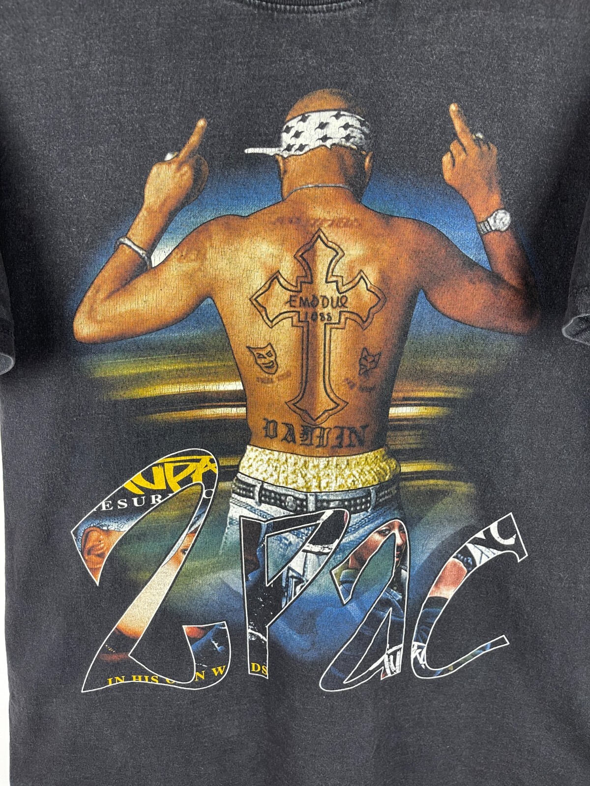 Rock Tees vintage Tupac 2pac 90s makavelli rap tee sh… - Gem