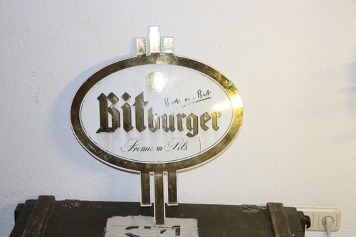 Bitburger Reklame Bitte ein Bit Premium Pils Schild Emailschild | eBay