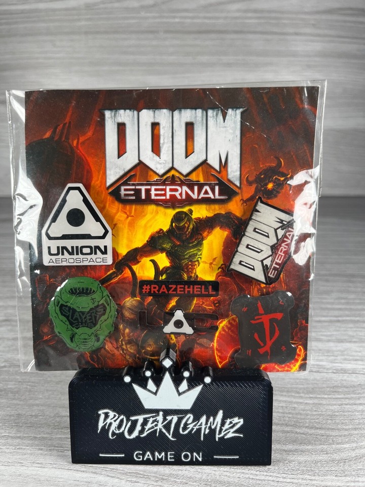 Doom Eternal Pin Badges Gaming Badges New Sealed Merchandise Video Game ...