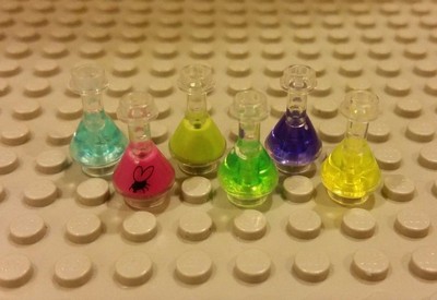Lego NEW COMPLETE Set/6 Erlenmeyer Flasks - Bright Green, Purple, And ...