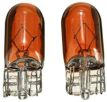 ORANGE - Capless 501 Push-In Wedge Bulb - 12v 5w - W5W - PAIR - Car ...