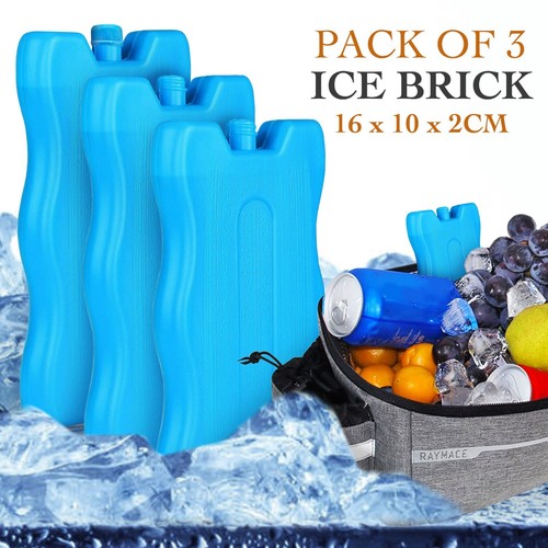 3pk Ice Brick Block Plastic Freezer Block Reusable Portable Picnic ...