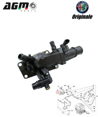 Originaler Kühlerthermostat Alfa Romeo Giulia Stelvio 2.2 D JTM ...
