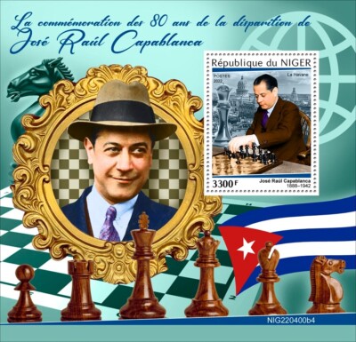 Chess José Raúl Capablanca MNH Stamps 2022 Niger S/S | eBay