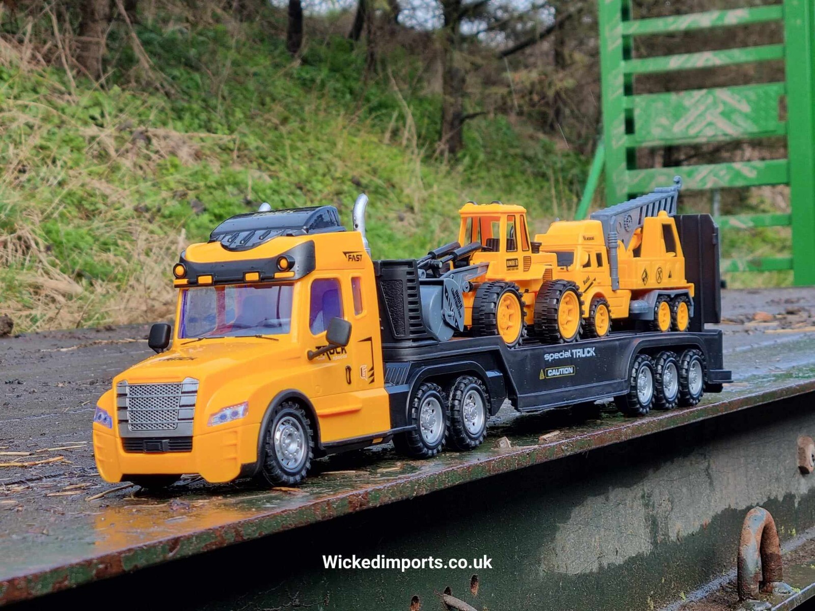 RC Car Truck Lorry Scania JCB PLATFORM TRAILER EXCAVATOR 2.4G Low ...