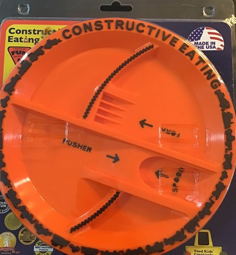 Constructive Eating Construction Plate Toddler Baby Kids Food Orange 9 ...