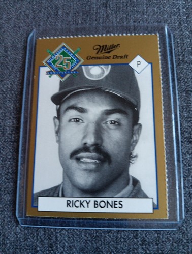 RICKY BONES 1994 MILWAUKEE BREWERS MILLER BREWING RARE BASEBALL CARD ...