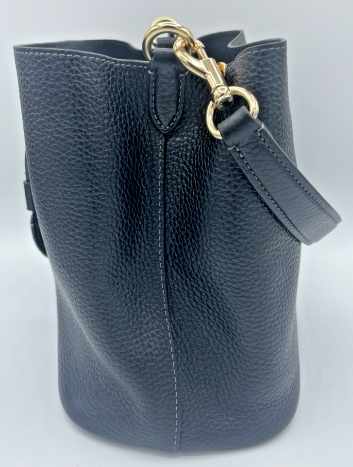 NWT Coach Rowan Black Leather Bucket Bag | eBay