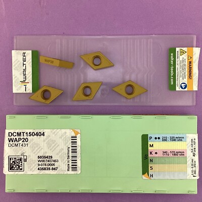 5pc WALTER DCMT 150404 DCMT 431 Carbide Inserts WAP20🎯Machinist | eBay