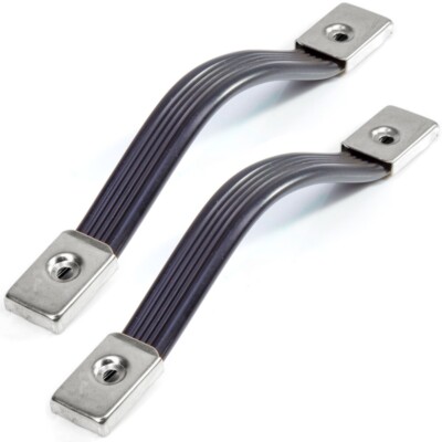 INSTRUMENT CASE HANDLE 2X 200Mm Long Amp Musical Speaker Box Rubber ...