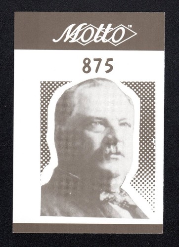 Grover Cleveland President Vintage 1987 Motto Game Trivia Card #875 | eBay