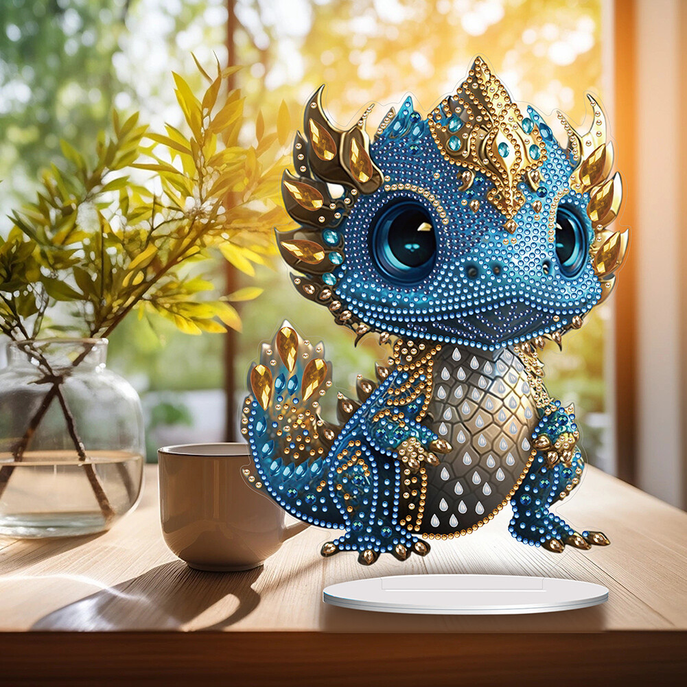 Acrylic Dragon Diamonds Painting Desktop Decoration for Office Desktop ...