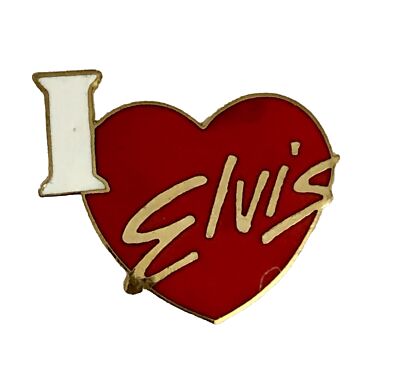 Vtg Elvis Presley I Love Elvis Lapel Pin Enamel Rock Music Red Heart | eBay