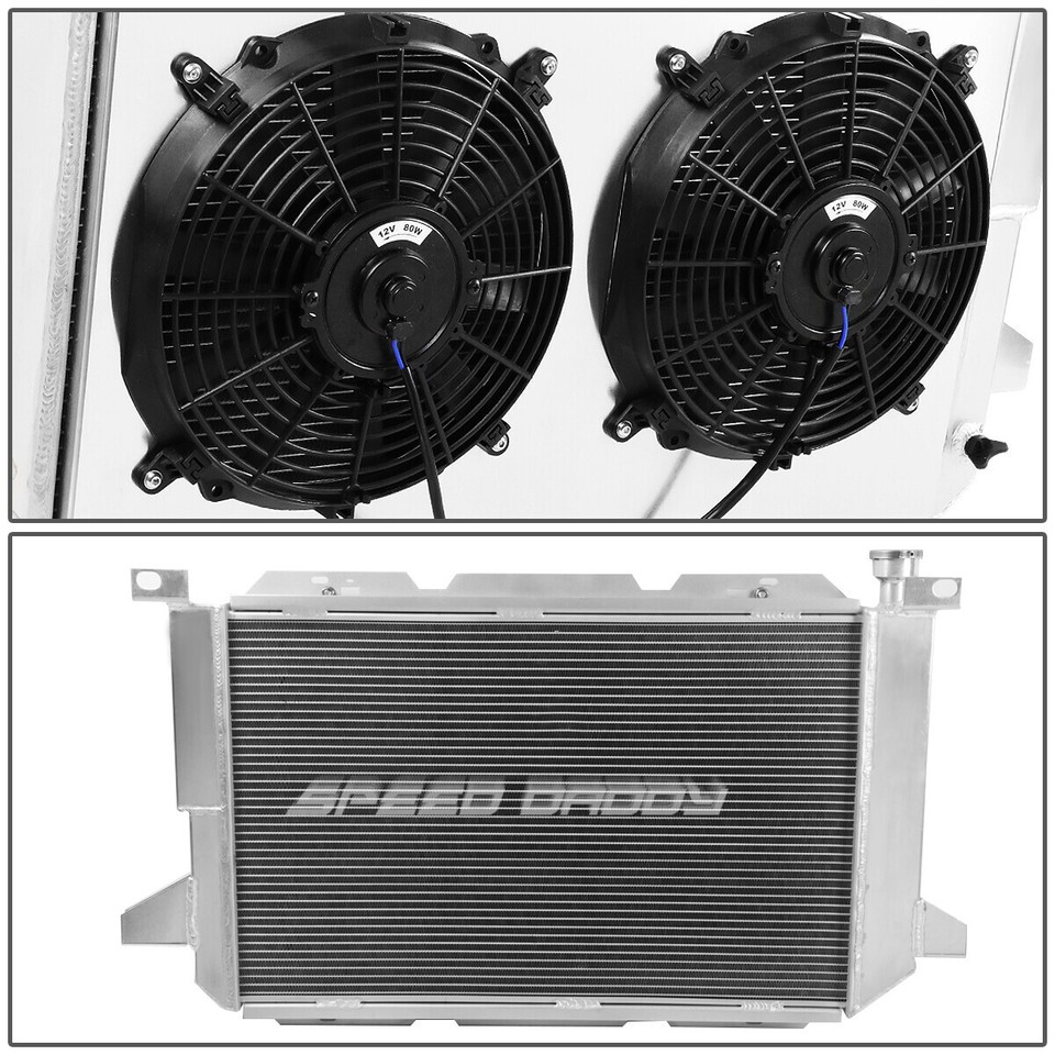 FOR 85-96 F150/F250 SD V8 MT 3-ROW ALUMINUM CORE RACING RADIATOR W/FAN ...