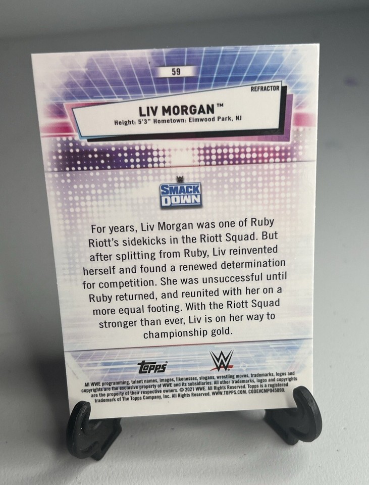 2021 TOPPS CHROME LIV MORGAN #59 WWE SMACKDOWN REFRACTOR PARALLEL | eBay