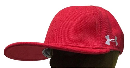 Under Armour UA Red 4 Way Stretch Hat Cap Fitted Size Medium ...