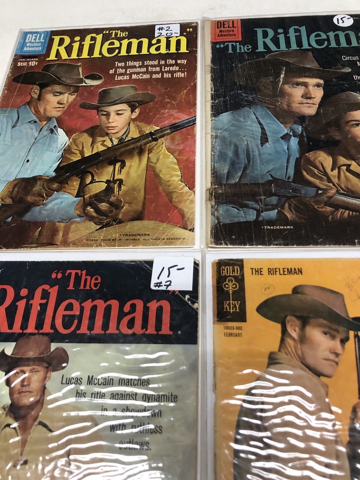 The Rifleman Set Issues #2-3-4-6-7-14-18-19 (1964) Gold Key Comics ...